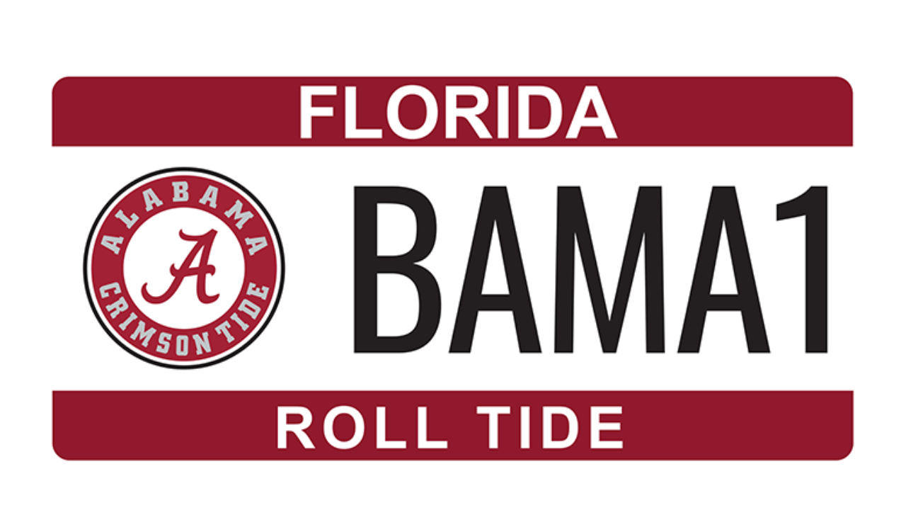University of Alabama Specialty License Plate - Tax Collector of ...